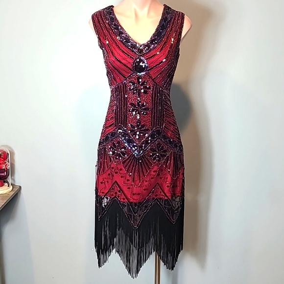 flapper dress | Dresses | Vintage Style 92s Great Gatsby Flapper Dress ...